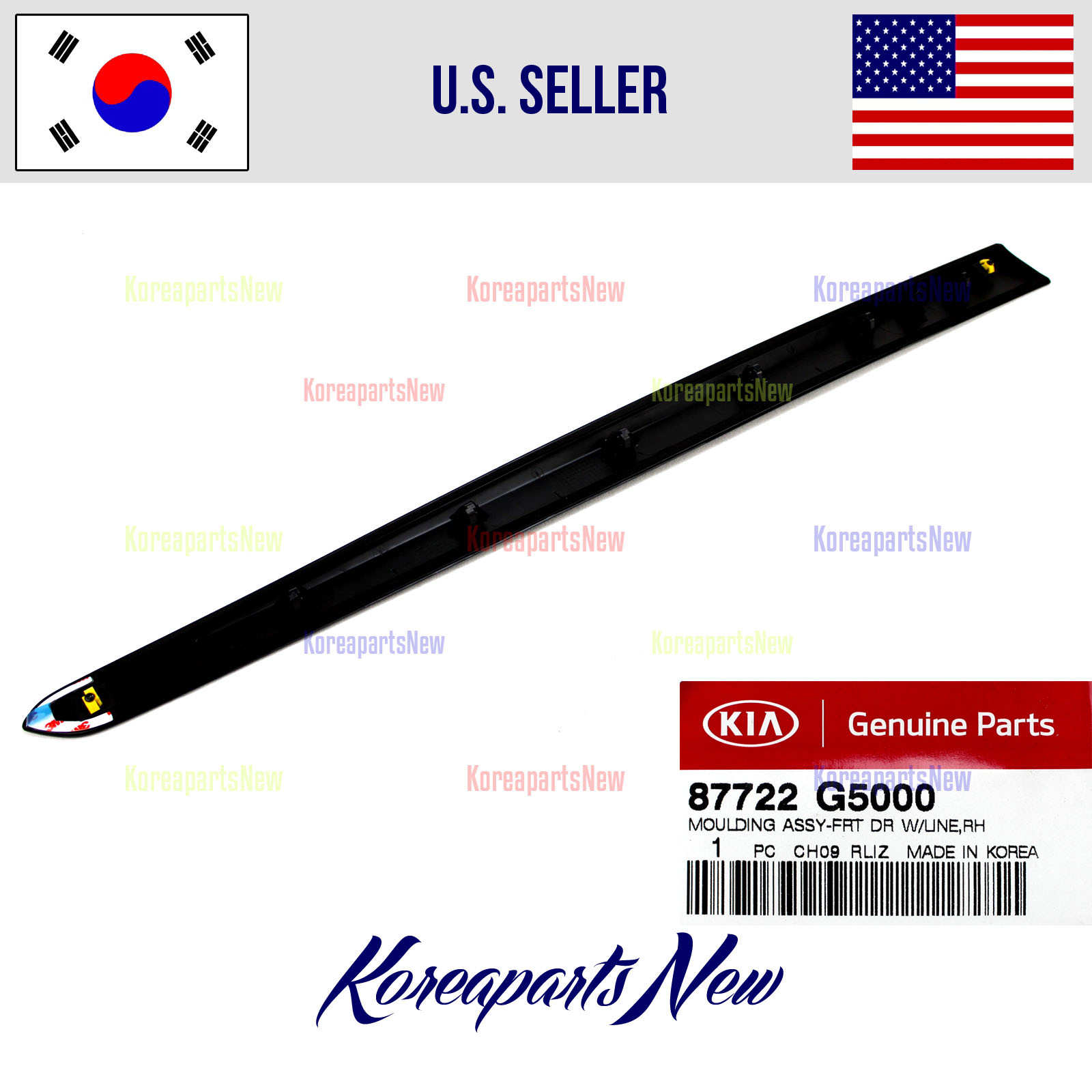 FRONT Door Lower Molding Trim Right PASSENGR ⭐OEM⭐ 87722G5000 KIA NIRO ...