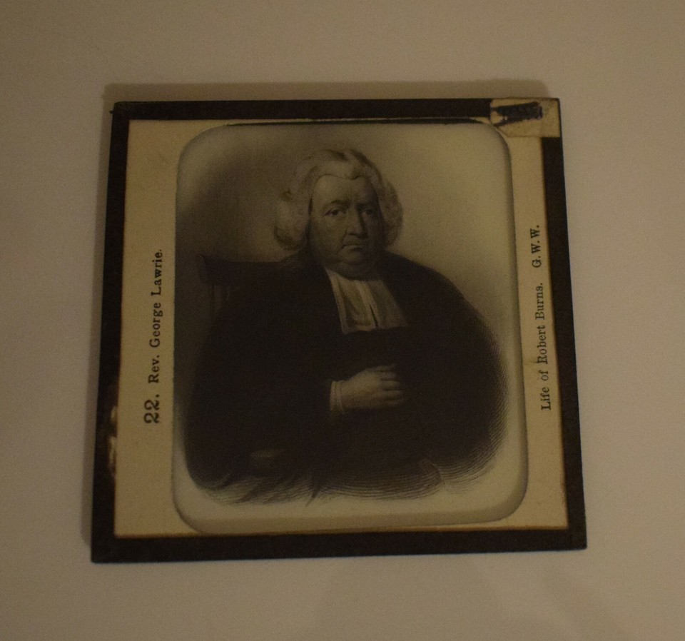 Magic Lantern Slide LIFE OF ROBERT BURNS NO22 REVEREND GEORGE LAWRIE ...