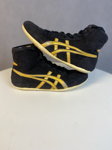 Size 9.5 - OG ASIC Exeo Black & Gold Wrestling Shoes | eBay