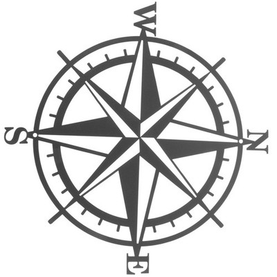 Wall Metal Pendant Hanging Compass Decor Nautical Bathroom Theme | eBay ...