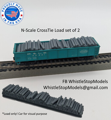 N Scale Crosstie Flat Car Load N9000 | eBay