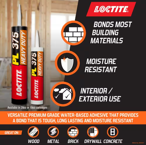 Loctite PL 375 10 fl. oz. Heavy Duty Construction Strong Adhesive NEW ...