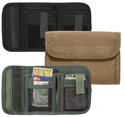 Deluxe Commando Tri-Fold Wallet with 11 Compartments & ID Badge Holder ...