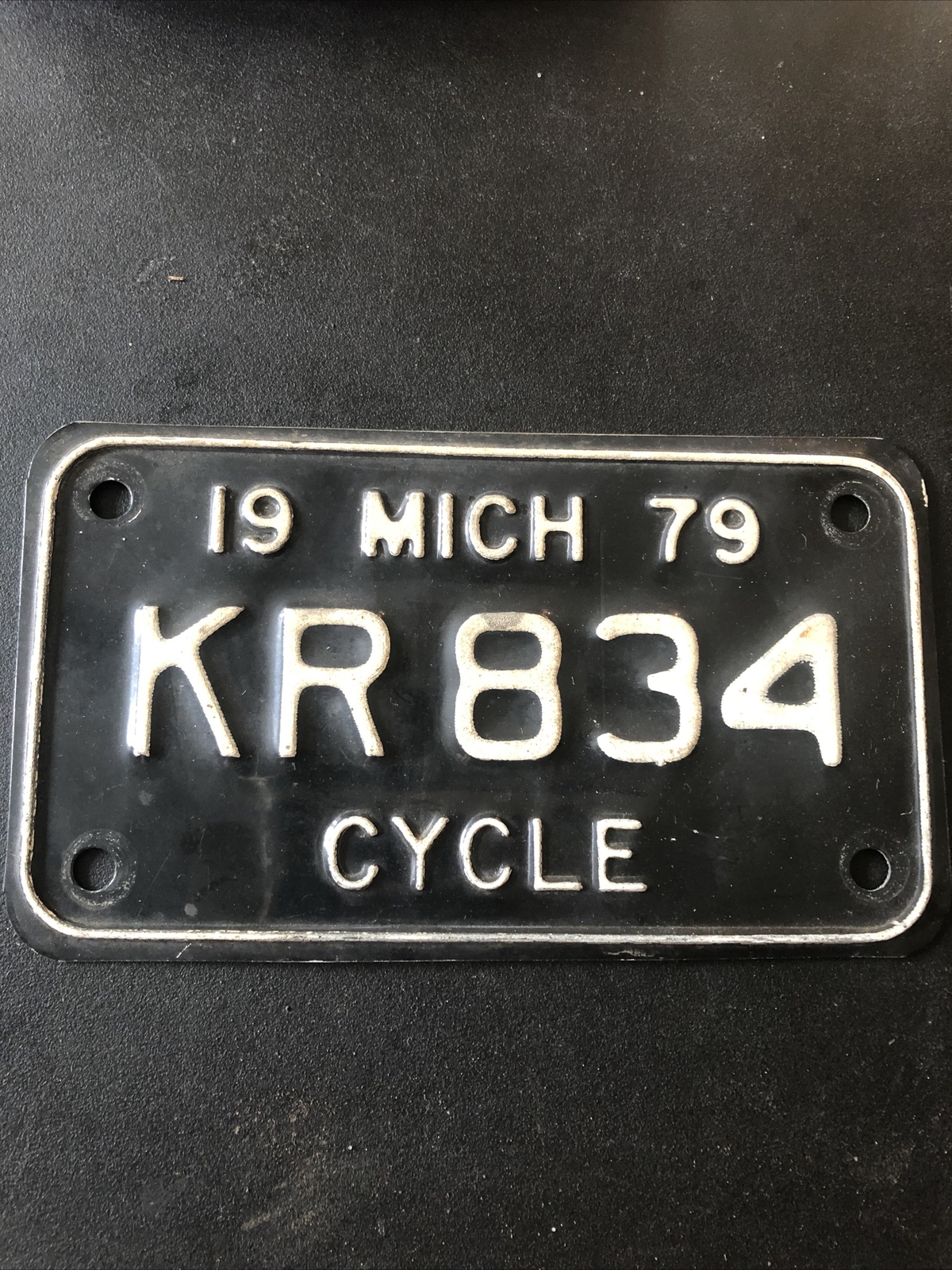 Vintage 1979 Michigan Motorcycle Cycle License Plate (KR834) | eBay