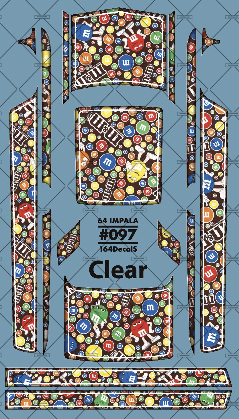 '64 IMPALA LOWRIDER WHITE & CLEAR Waterslide Decals 1/64 CUSTOM #123 | eBay