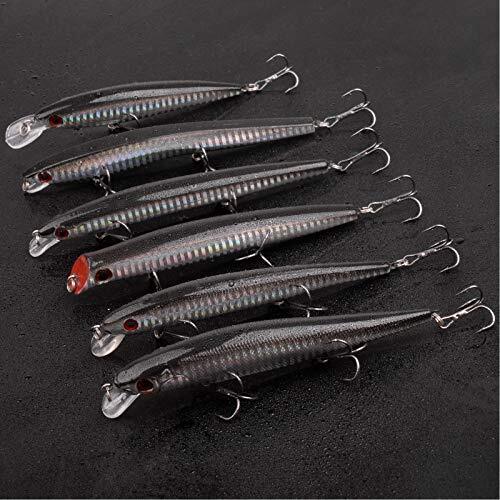Saltwater Fishing Lures Kit 5in Minnow Plugs Topwater Crankbaits Popper ...