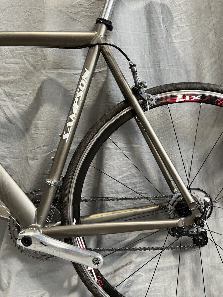 Sampson Titanium Road Bike Custom 58cm Carbon Fork Centaur Mix 2x10 Rim ...