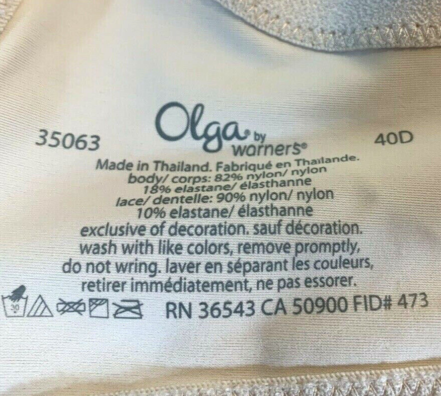 Olga full figure bra size 40D luxury lift beige nude … - Gem