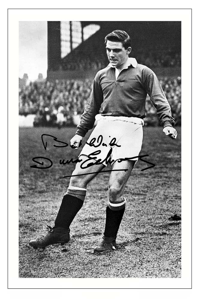 DUNCAN EDWARDS Signed Autograph PHOTO Gift Signature Print MANCHESTER ...