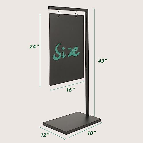 Chalkboard Sign, Standing Double Sided Sidewalk Sign 19" x 43" with ...