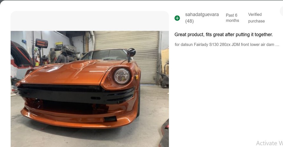 for datsun Fairlady S130 280zx JDM front lower air dam lip Spoiler 280z ...