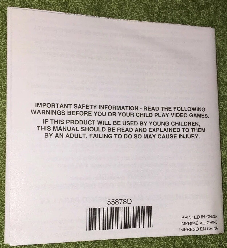 Nintendo DS Health and Safety Precautions Manual Instruction Booklet ...