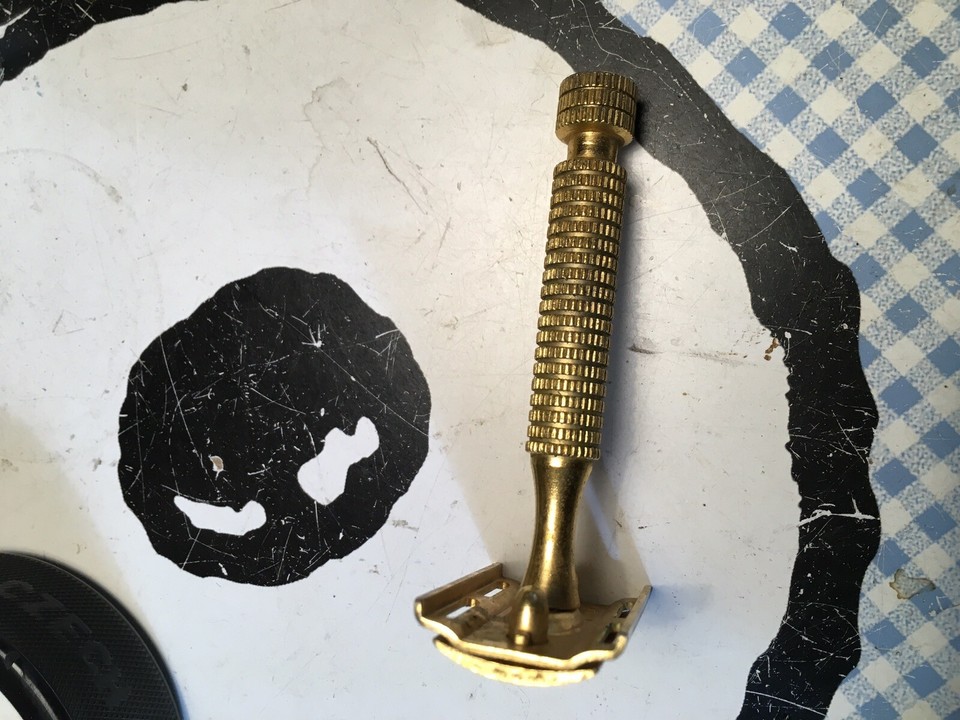 Vintage 1940s Gold SILVER STAR Double Edge Safety Razor, NICE | eBay