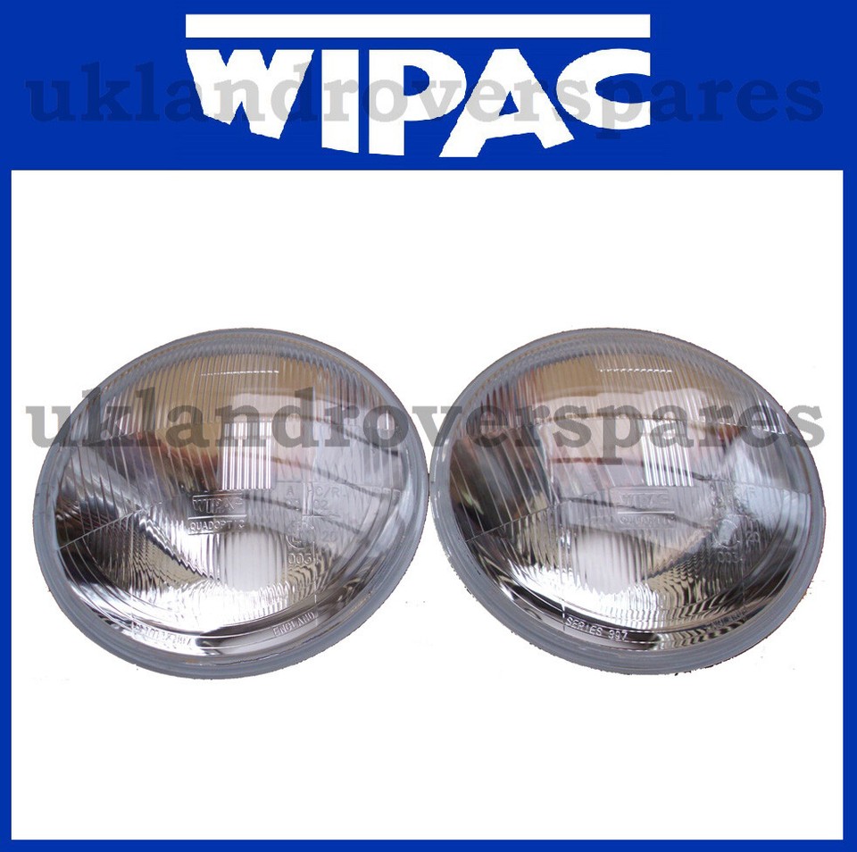 Land Rover Defender Quadoptic Headlamps Halogen Headlight Pair- WIPAC ...