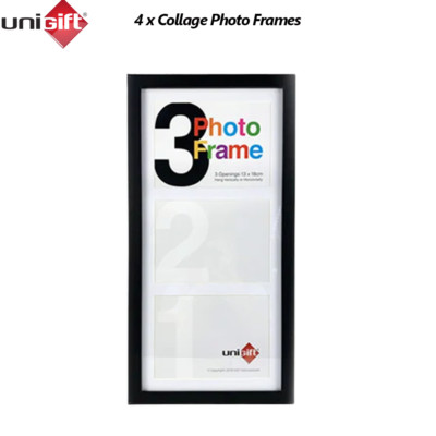 4 x Photo Frames Collage Picture Frames Family Art Black Home Decor ...