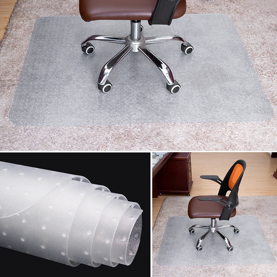 Non Slip Office Chair Desk Mat Floor Computer Carpet Protector PVC ...