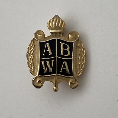 ABWA Lapel Pin American Business Women's Association Vintage Gold ...