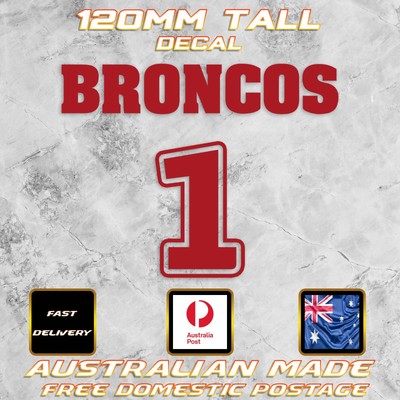 Broncos Rugby League NRL Style Decal Sticker Brisbane Footy Car Laptop ...