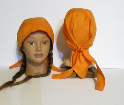 Durag Headwrap Biker Bandanna ShamWow Sweatband Safety Solid Orange Do ...