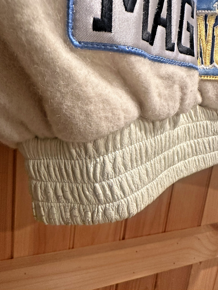 Jeff Hamilton White NBA Logo Patches Jacket with Various NBA teams Size ...