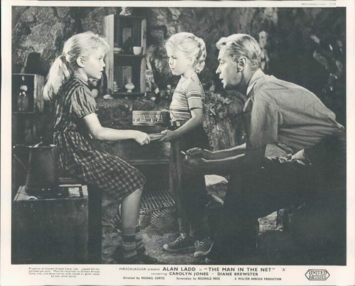 MAN IN THE NET ALAN LADD BARBARA BEAIRD SUSAN GORDON ORIGINAL LOBBY ...