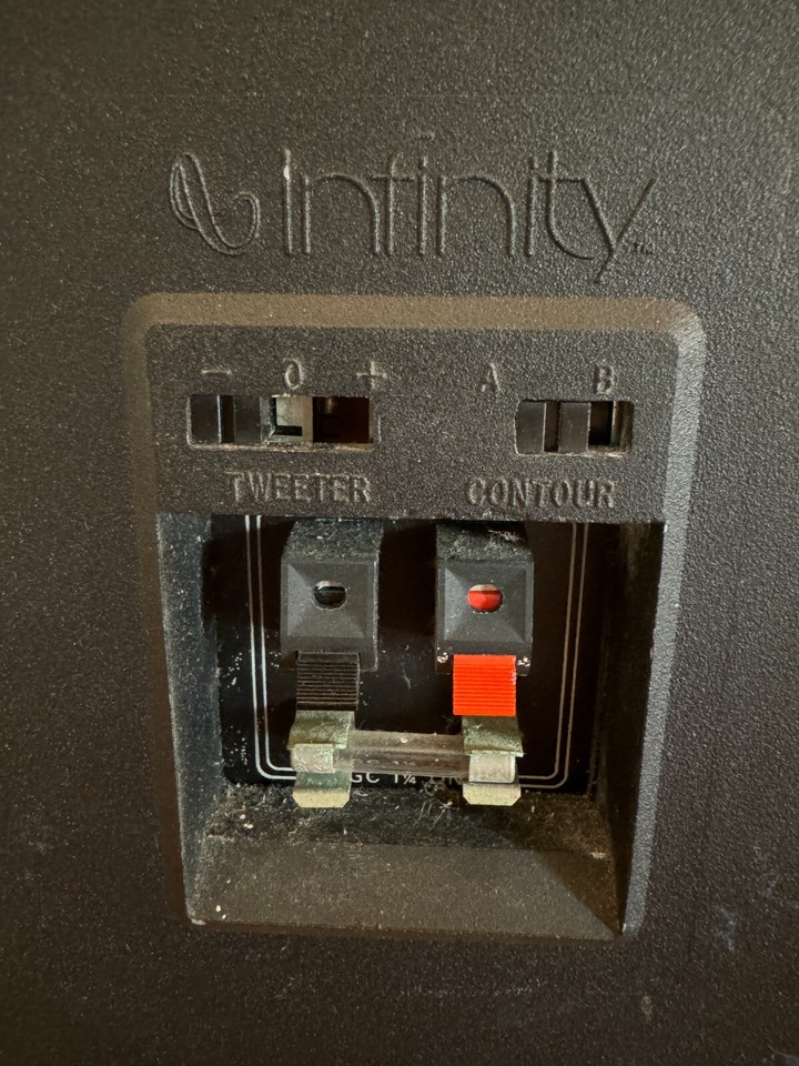Infinity Infinitesimal VTG Bookshelf Speaker EMIT Tweeters OAK TRIM A ...