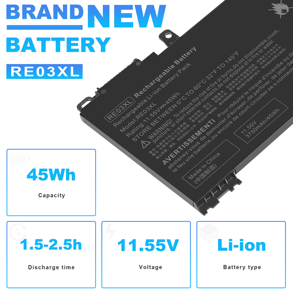 RE03XL Battery for HP ProBook 450 G6 G7, 440 G6 G7, 430 G6 G7, 455R G6 ...