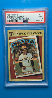1987 Topps - Turn Back the Clock #313 Roberto Clemente - PSA 9 ...