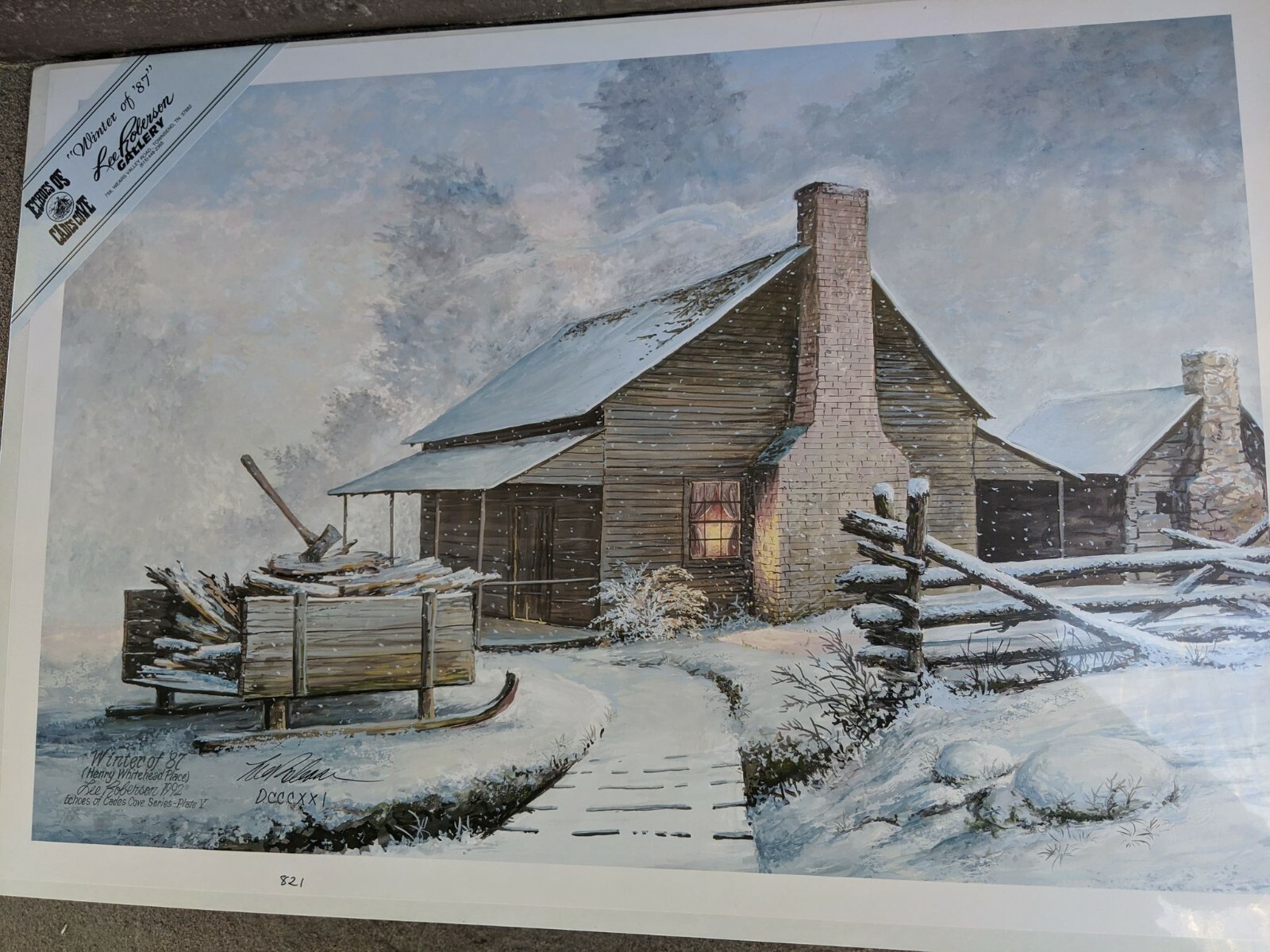 Winter of '87 limited edition print Lee Roberson Smoky Mountain Art ...