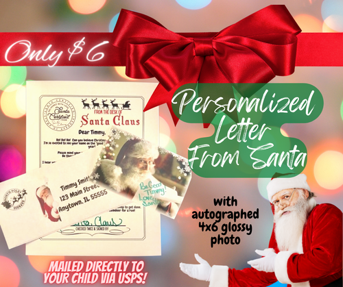 Personalized Letter & Glossy Autographed Photo Mailed From Santa! FREE ...