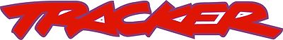 "TRACKER" Decal vinyl printed Graphic RED with Purple outline you get 2 ...