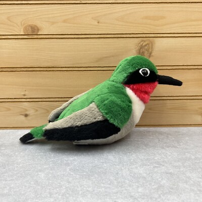 WILD REPUBLIC Hummingbird 8" Plush Stuffed Animal Ruby Throated Singing ...