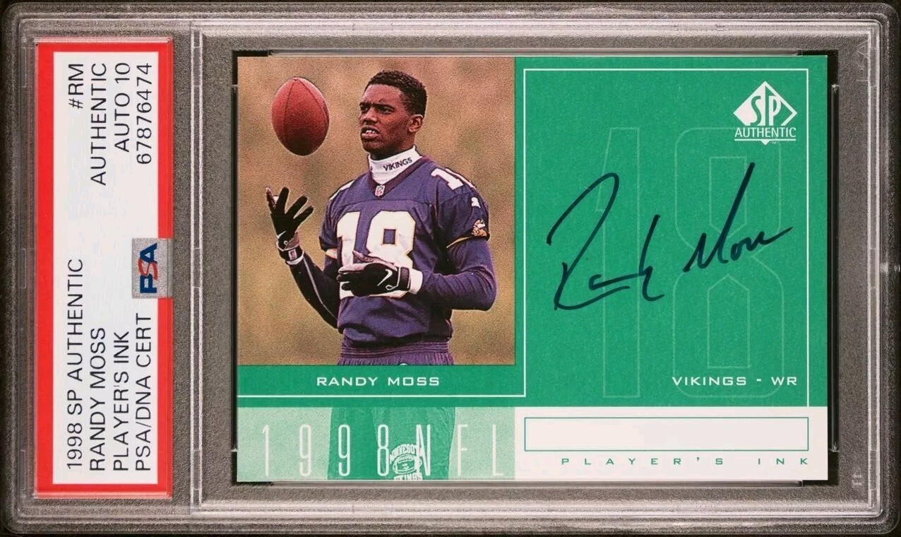 1998 SP Authentic RANDY MOSS Player's Ink Rookie RC Autograph #RM PSA ...