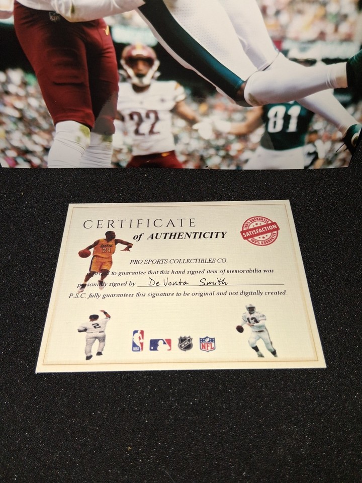 Devonta Smith Autographed 8x10 Photo & COA Philadelphia Eagles | eBay