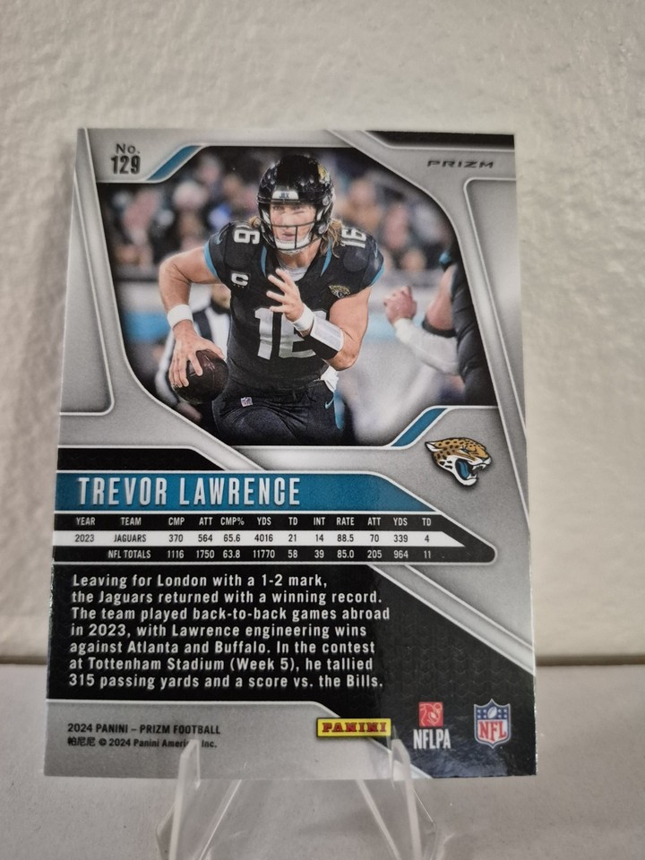 2024 Panini Prizm - Black & White Checker Prizm #129 Trevor Lawrence | eBay