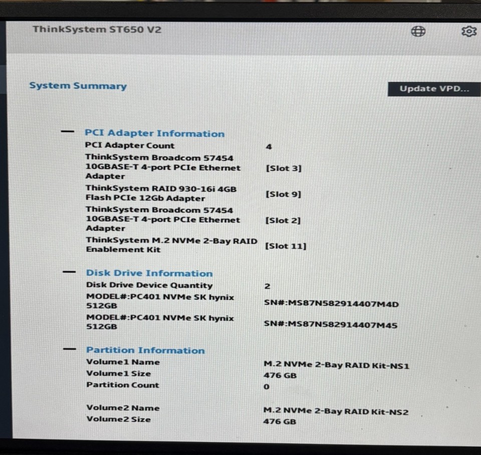 Lenovo ThinkSystem ST650 V2 2x Xeon Gold 5315Y 128GB RAM 2x 512GB M.2 ...