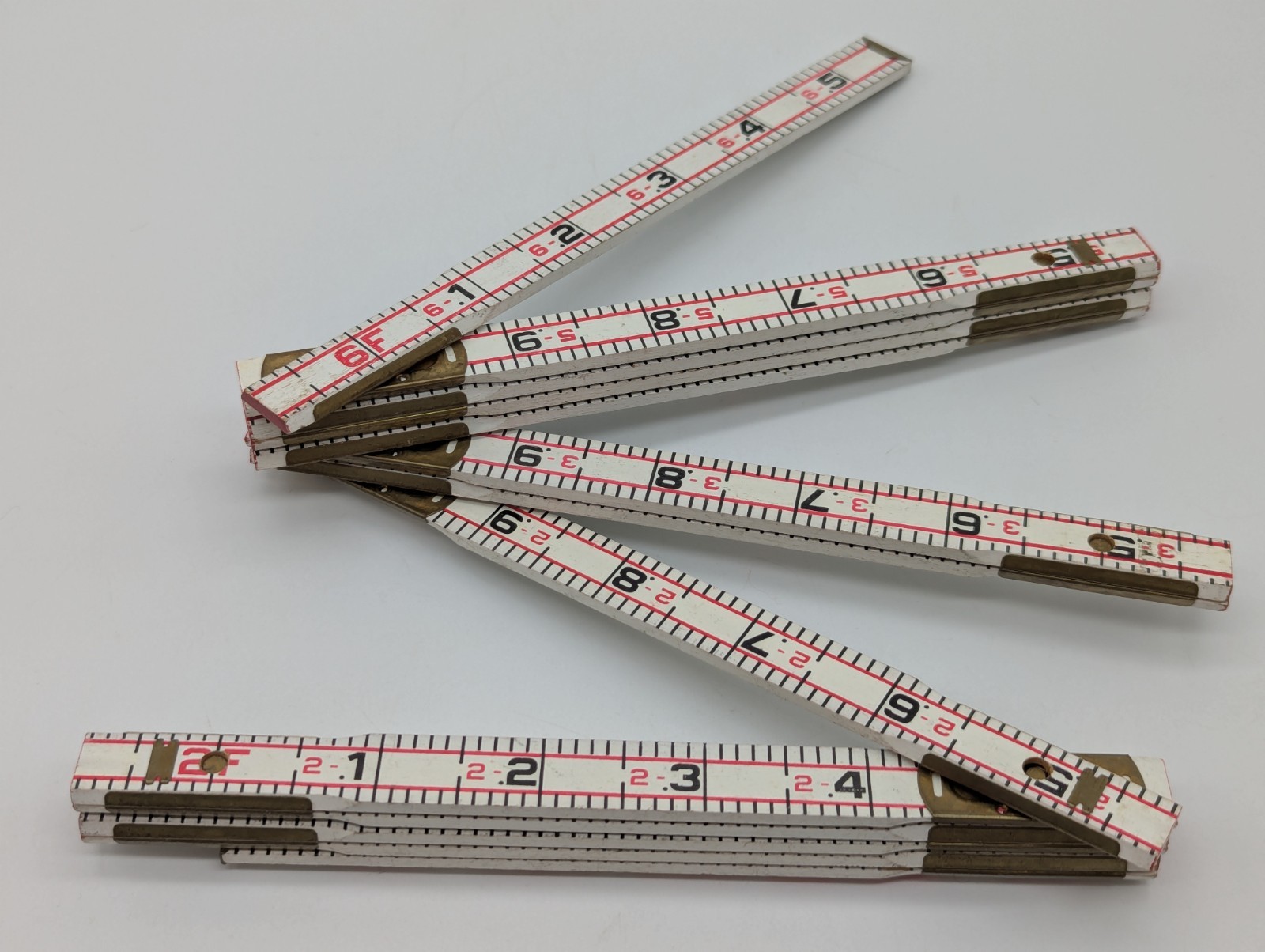 Lufkin 1066D Vintage 6' Red End Folding Rugged Wood Engineers Ruler | eBay