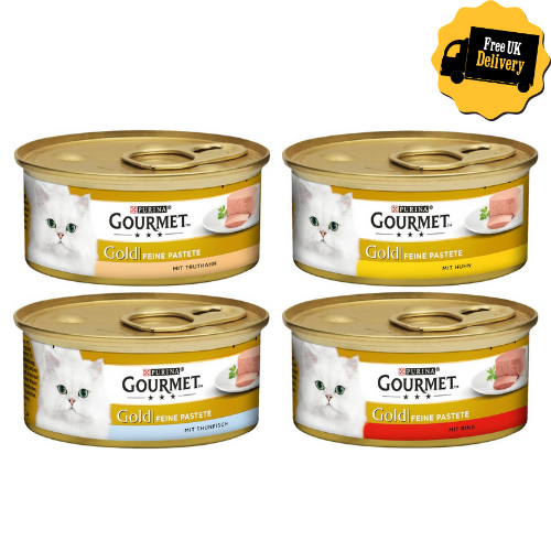 Gourmet Gold Pate Recipes Wet Cat Food 48 x 85g Mega Pack Fish, Chicken ...