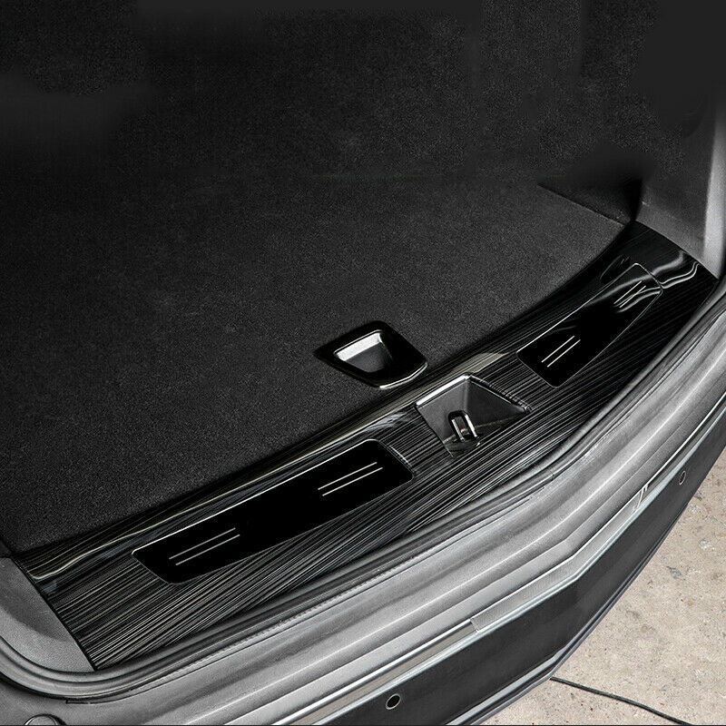 For Cadillac XT5 16-21 Black Steel Rear Trunk Door Sill Scuff Plate ...