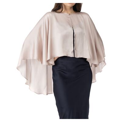 Giani Bernini Women's Satin Capelet Evening Wrap with Closure - Neutral ...