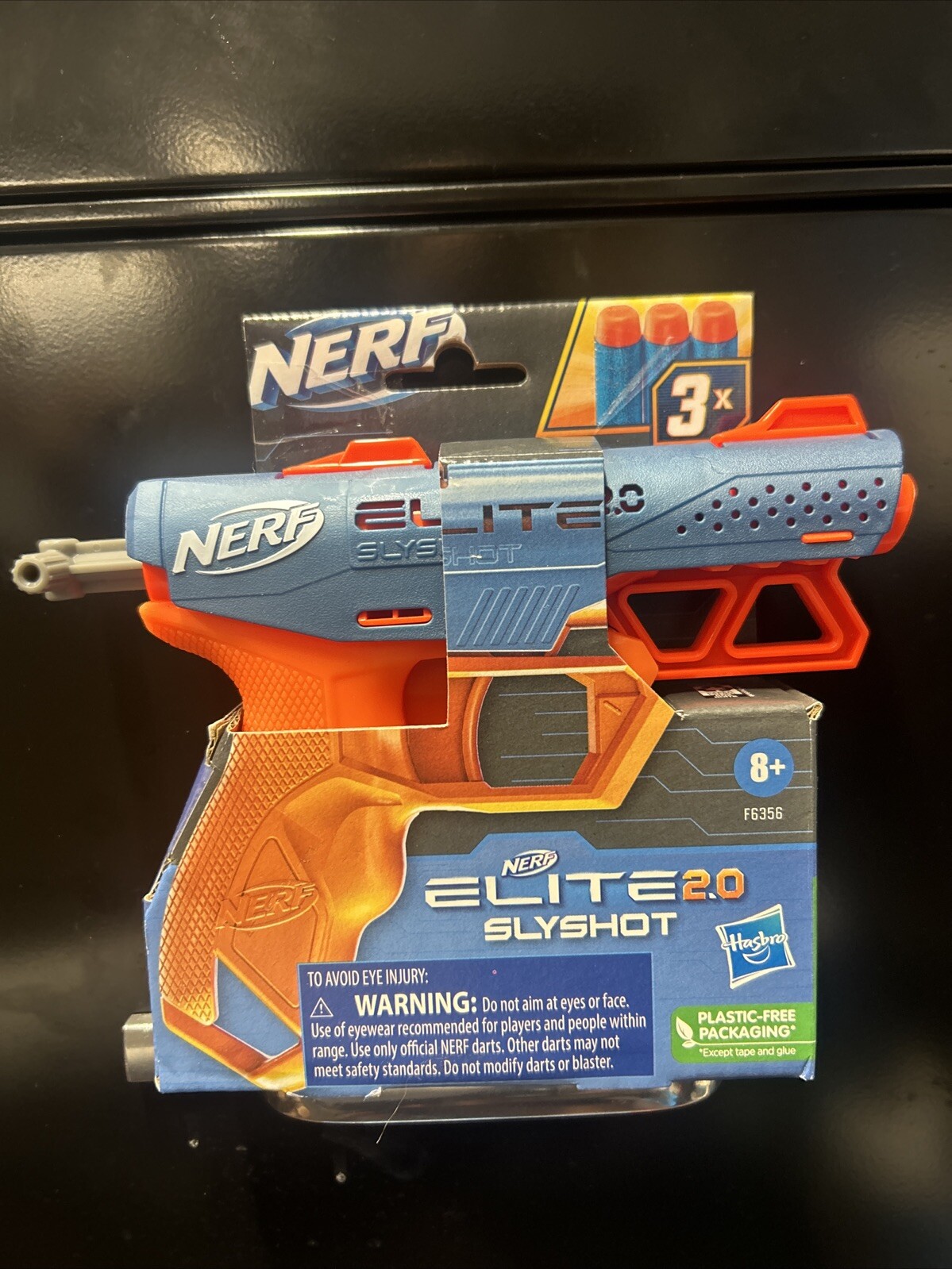 NERF Gun SLYSHOT ELITE 2.0 Single Shot Blaster with 3 Foam Ammo Darts ...