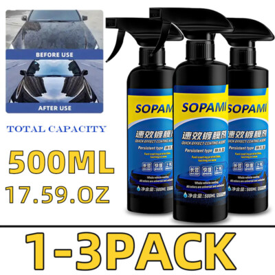 1-3PK 500ML Set Sopami Car Coating Spray Nano Ceramic Protection Car ...