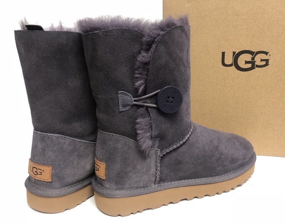 UGG Australia Bailey Button II Nightfall Purple Sheepskin Boot Women's ...