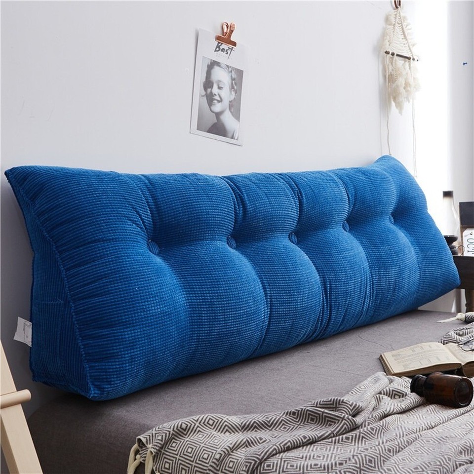 Triangular Wedge Lumbar Pillow Backrest Support Cushion Bolster Soft ...