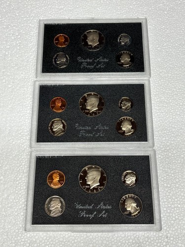 1983 Clad U.S. Mint 5 Coin Proof Sets in Original Government Packaging - 3 Sets | eBay