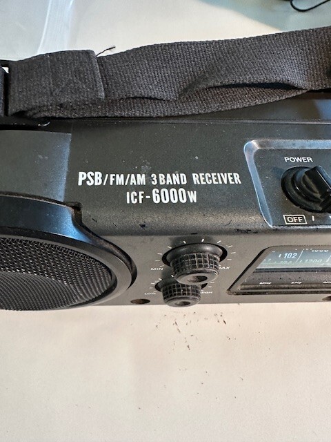 Sony ICF-6000W Vintage PSB/FM/AM Radio 3 Band Receiver - Portable Radio ...