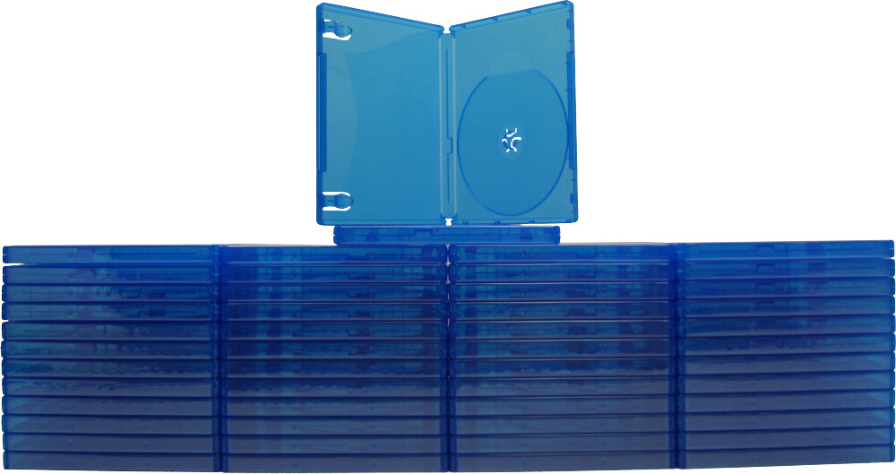 (50) Blue Playstation 4 Sony Game Cases 14mm 1 Disc Capacity Storage ...