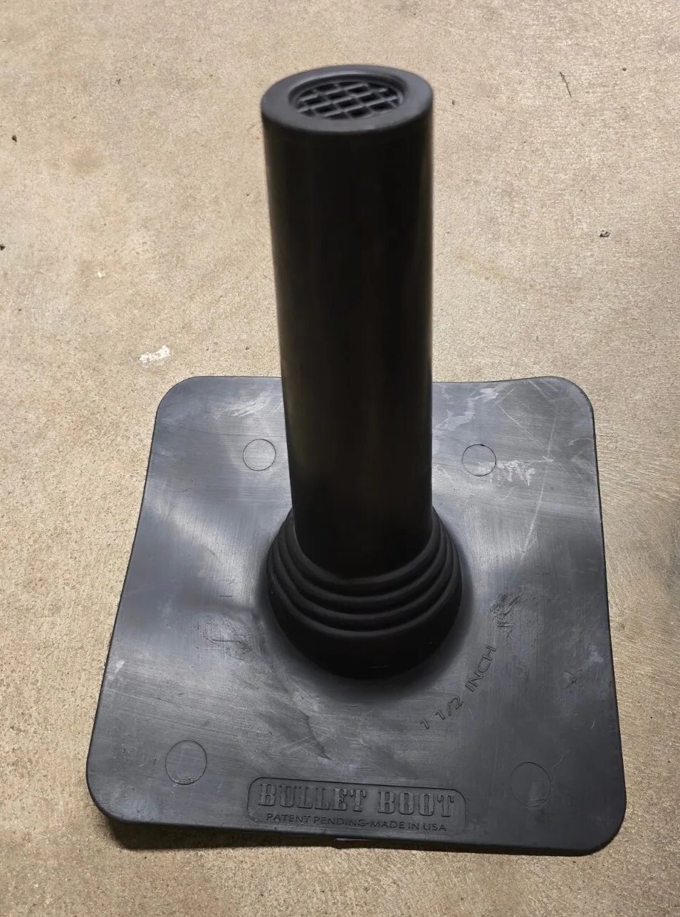 Bullet Boot Pipe Flashing Black 1 1/2" Rubber | eBay