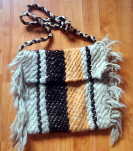 Romanian wool bag traditional folk rustic strap handmade Maramures ...