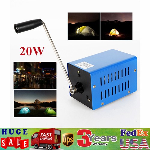 USB Hand Crank Emergency Dynamo Charger Generator Camping Portable ...